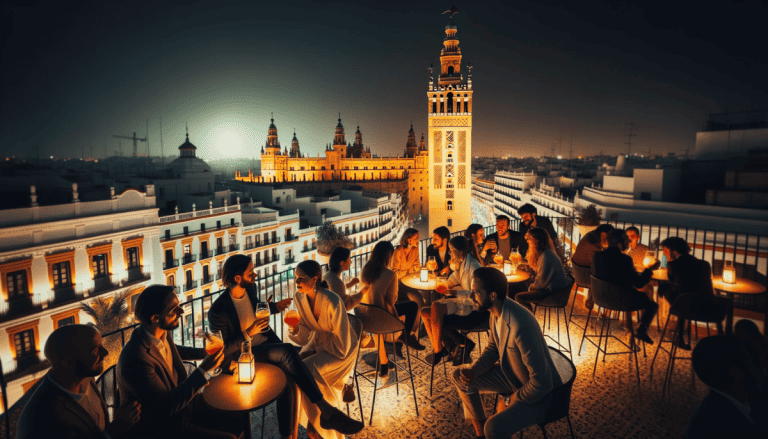 Imagine sipping on a cool drink while gazing over the illuminated ...